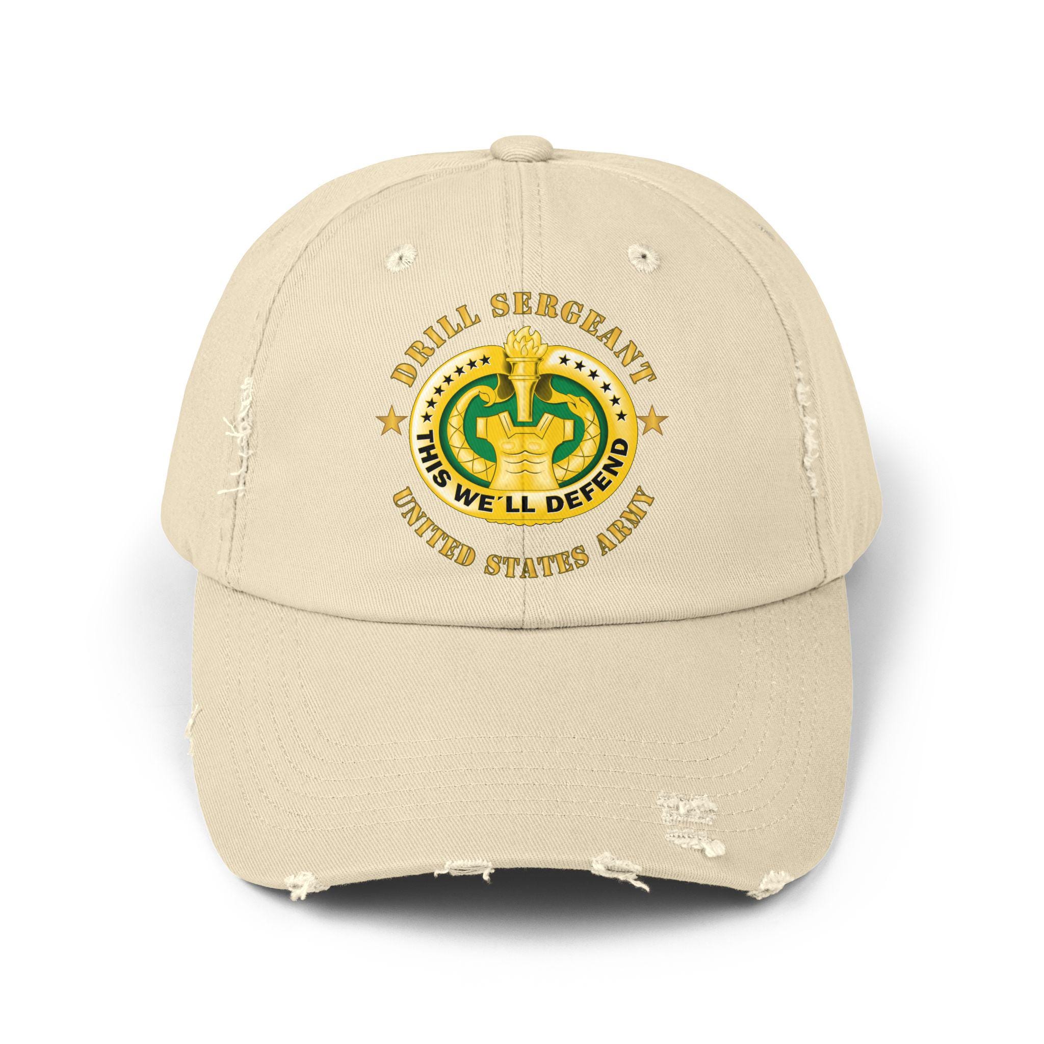Unisex Distressed Cap - Army - Drill Sgt Badge - United States Army - Etsy