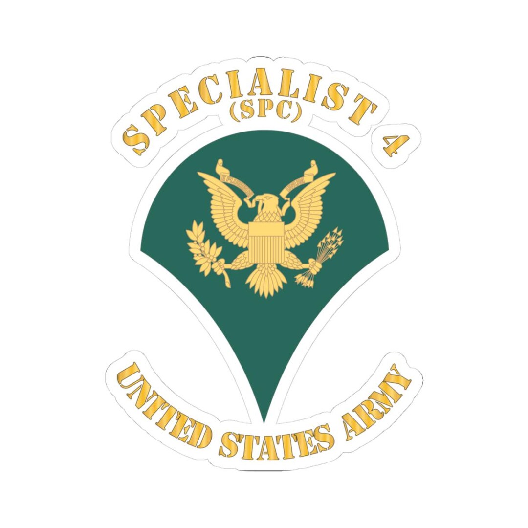 Kiss-cut Stickers -army - Enlisted - SPC - Specialist 4 - Std - Etsy