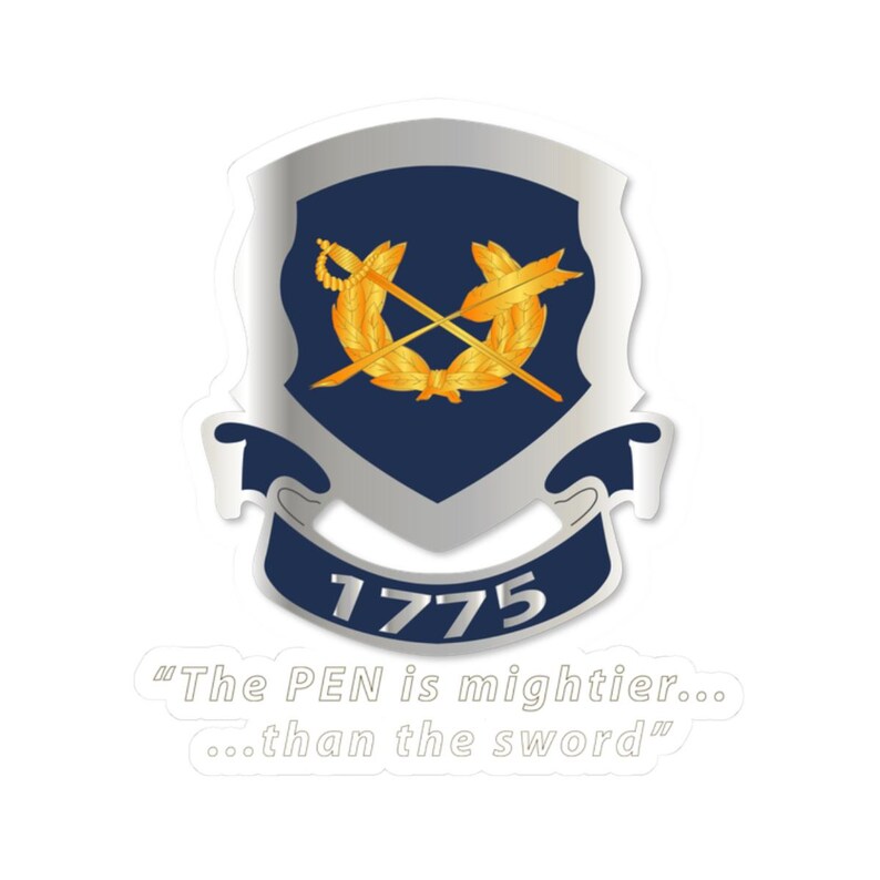 Kiss-cut Stickers - Army - Jag Corps Crest - Pen is Mighter - Etsy