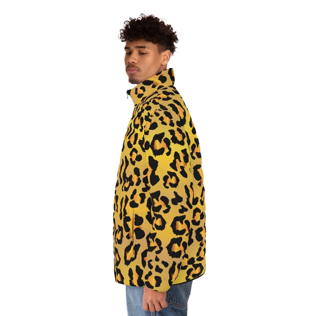 Men's Puffer Jacket AOP Leopard Spots - Etsy