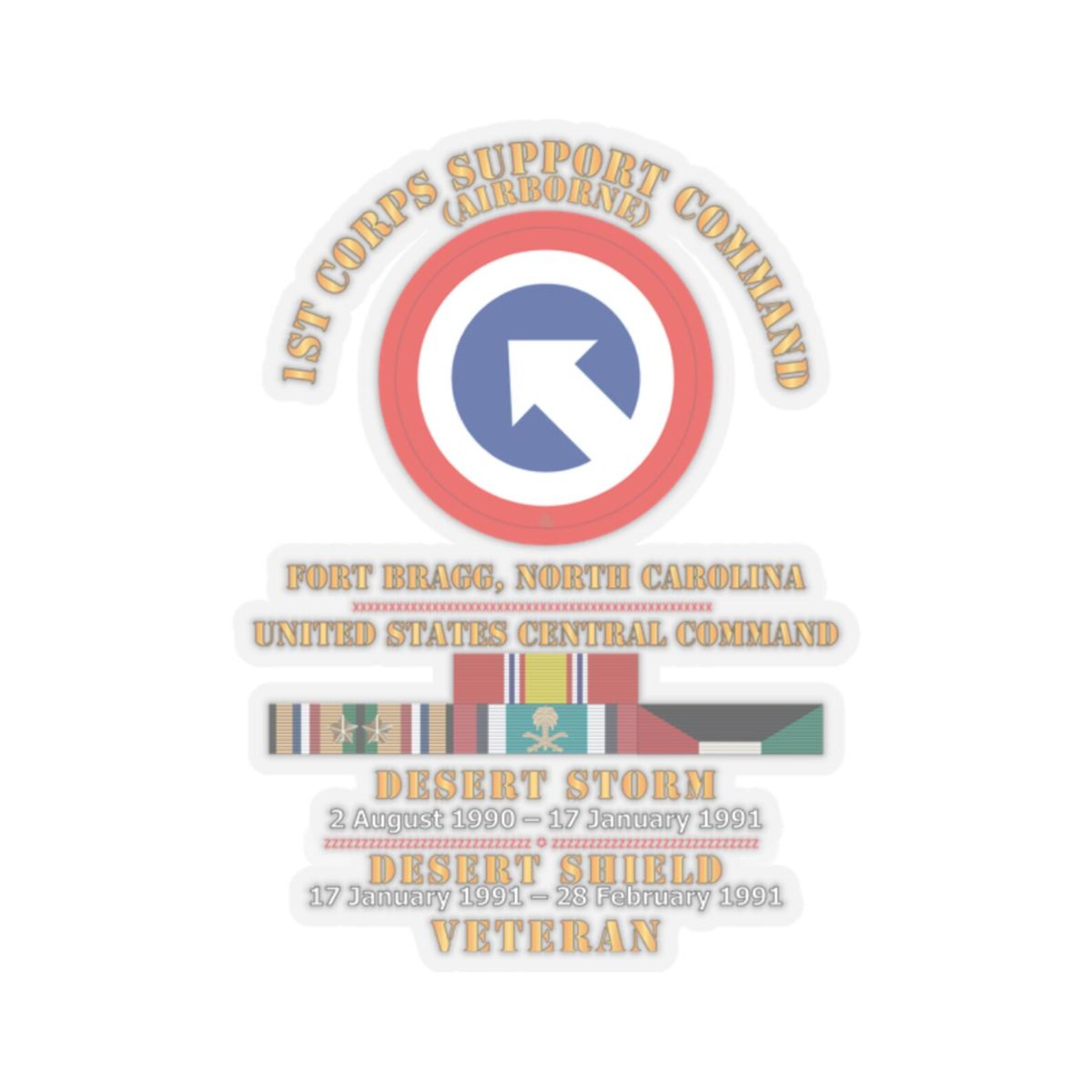 Kiss-cut Stickers - Army - 1st Corps Support Command (COSCOM) - US ...