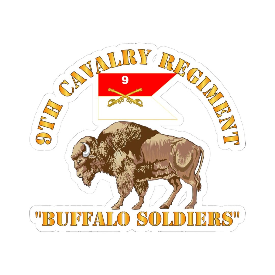 Kiss-cut Stickers - Army - 9th Cavalry Regiment - Buffalo Soldiers W ...