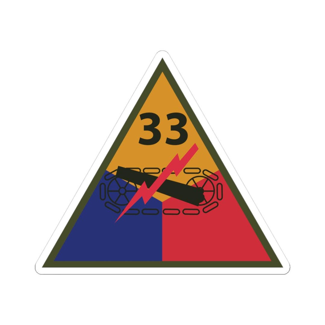 Kiss-cut Stickers - Army - SSI - 33rd Armored Division - Etsy