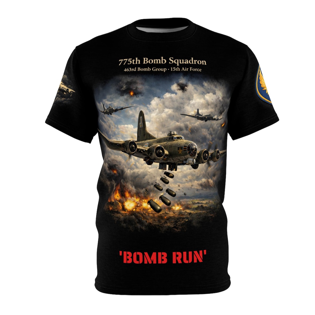WWII 775th Bomb Squadron 'bomb Run' All-over Print Tee - Etsy