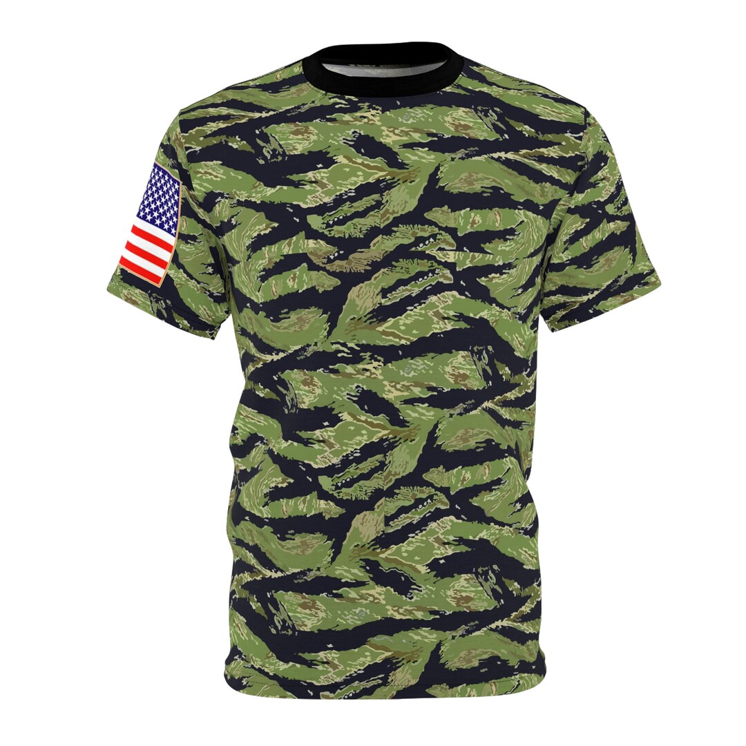 AOP Army Tiger Stripe Camo W USA Flag - Etsy