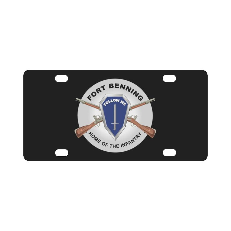 Army - Fort Benning, GA - Home of the Infantry Classic License Plate - Etsy