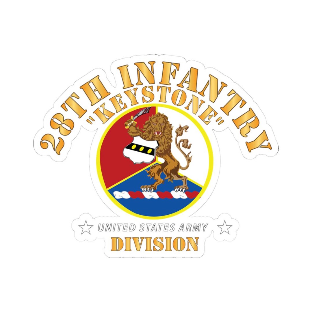 Kiss-cut Stickers - Army - 28th Infantry Division - Keystone - DUI Wo ...
