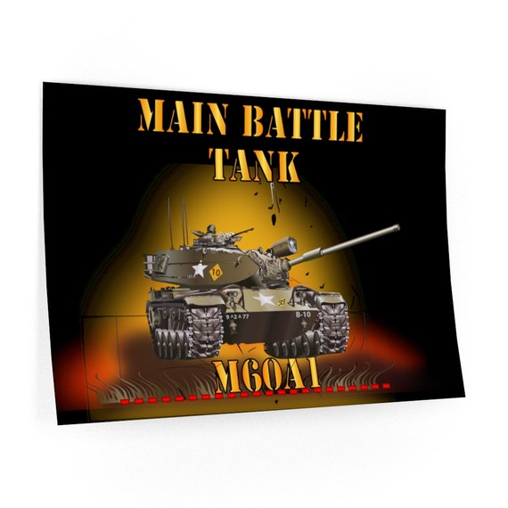Wall Decals Main Battle Tank M60A1 W Fire Right Face | Etsy