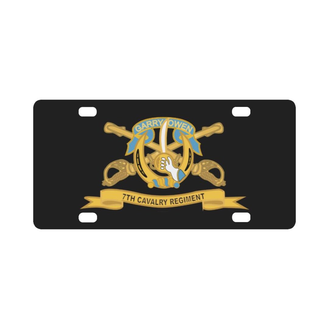 Army - 7th Cavalry Regiment W Br - Ribbon X 300 Classic License Plate ...