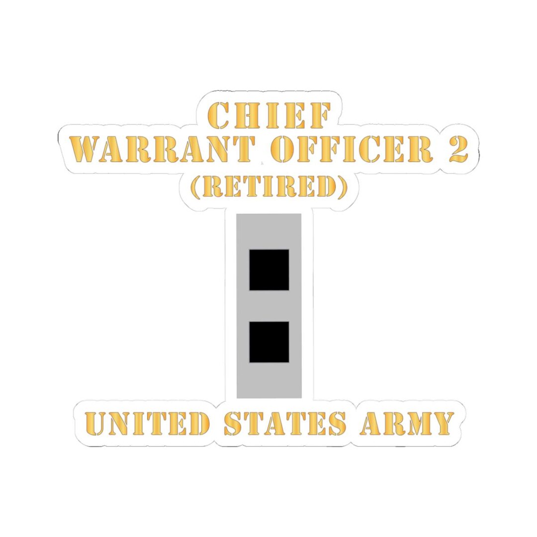 Kiss-cut Stickers - Army - Chief Warrant Officer 2 - CW02 - Flat ...