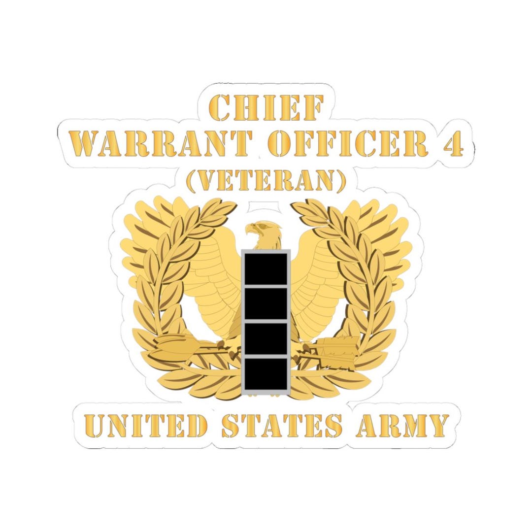 Kiss-cut Stickers - Army - Chief Warrant Officer - CW04 - Veteran ...