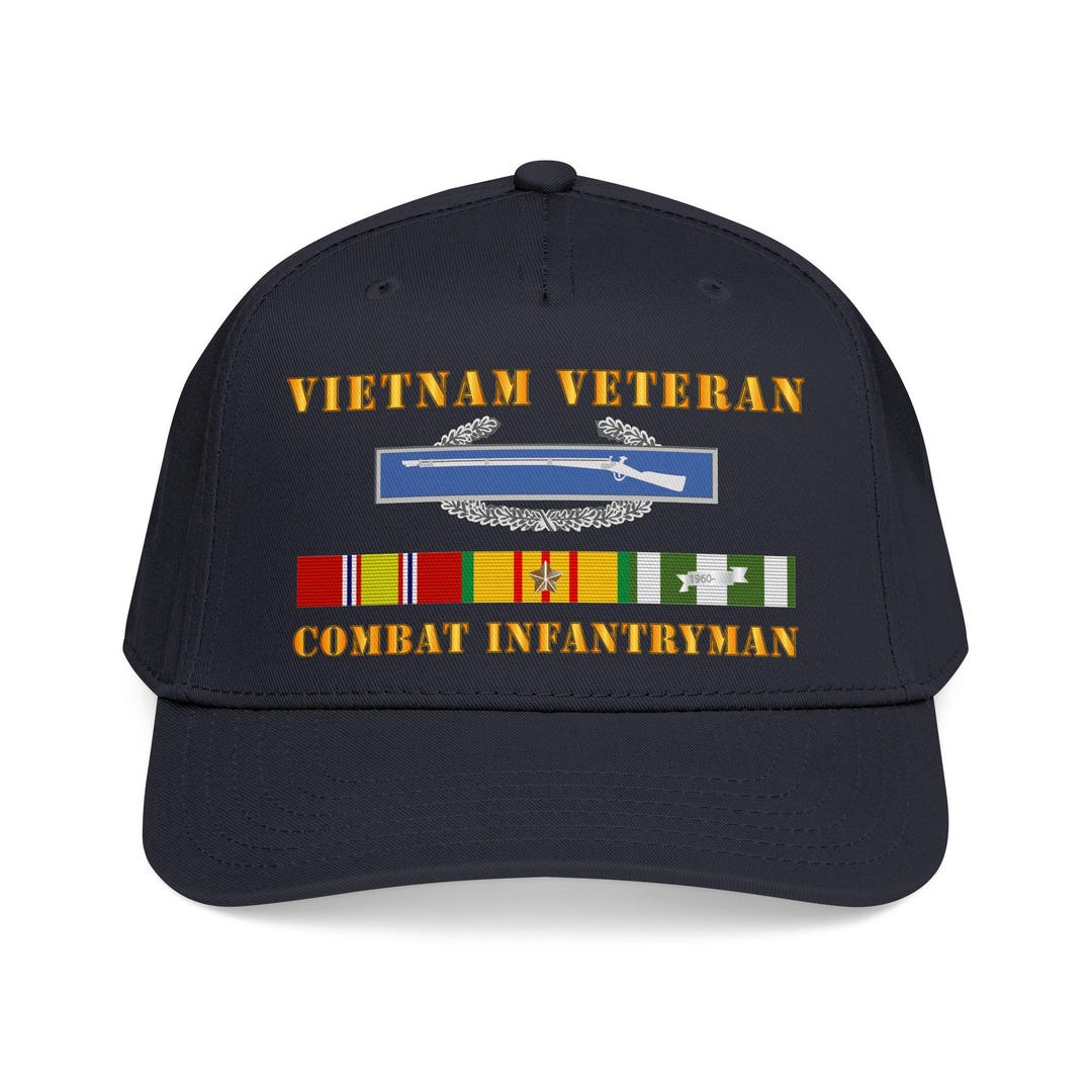 Mid Profile Baseball Cap - Army - Vietnam Veteran - Cbt Infantryman W ...