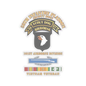Kiss-cut Stickers - Army - 58th Infantry Platoon - Scout Dog - W CIB ...
