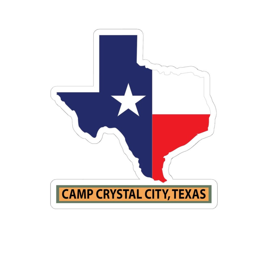Kiss-cut Stickers - Texas Map Overprint With Texas State Flag - Camp ...