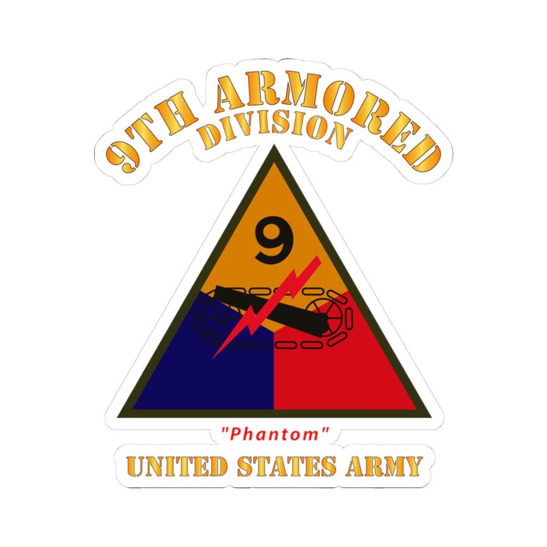 Kiss-cut Stickers - Army - SSI - 9th Armored Division - Phantom - US ...
