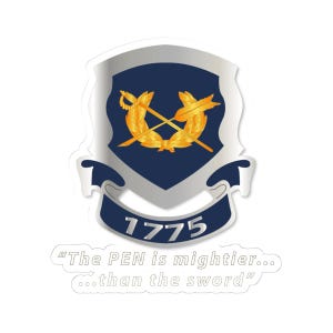 Kiss-cut Stickers - Army - Jag Corps Crest - Pen is Mighter - Etsy