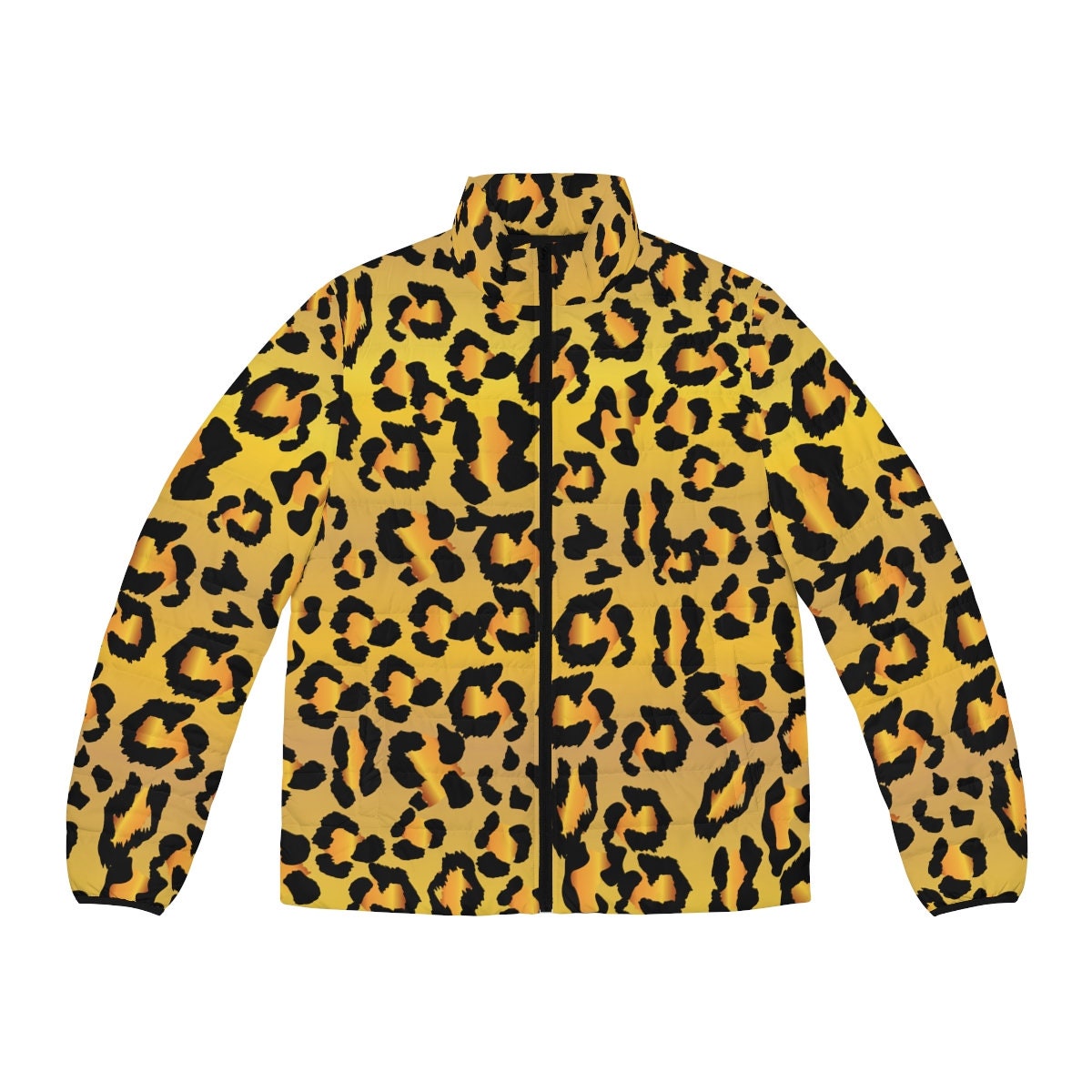 Men's Puffer Jacket AOP Leopard Spots - Etsy