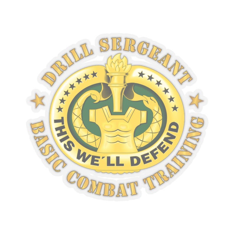Kiss-cut Stickers - Army - Drill Sgt Badge - Basic Combat Training - Etsy