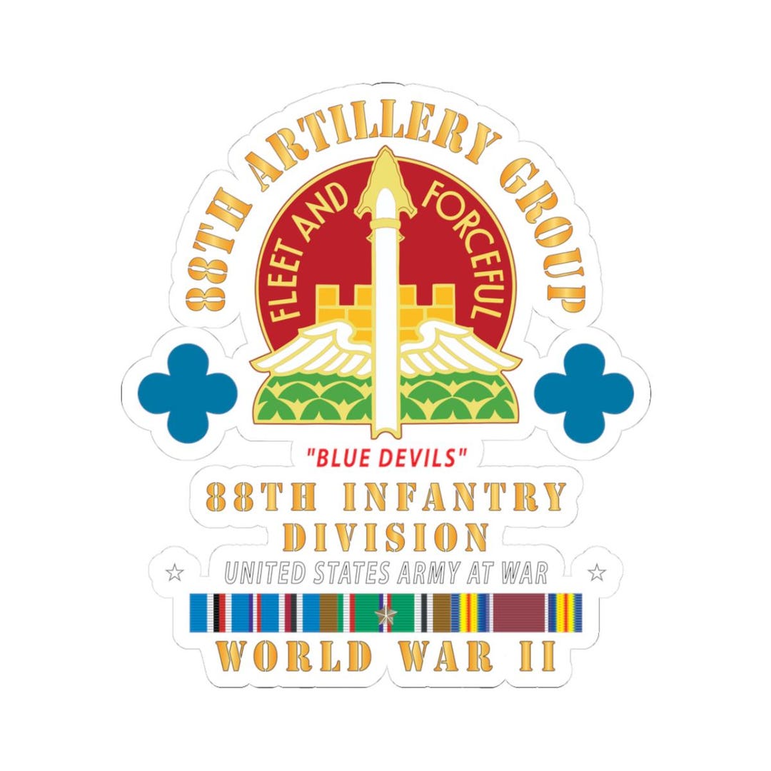 Kiss-cut Stickers - 88th Artillery Group - DUI - 88th Infantry Division ...