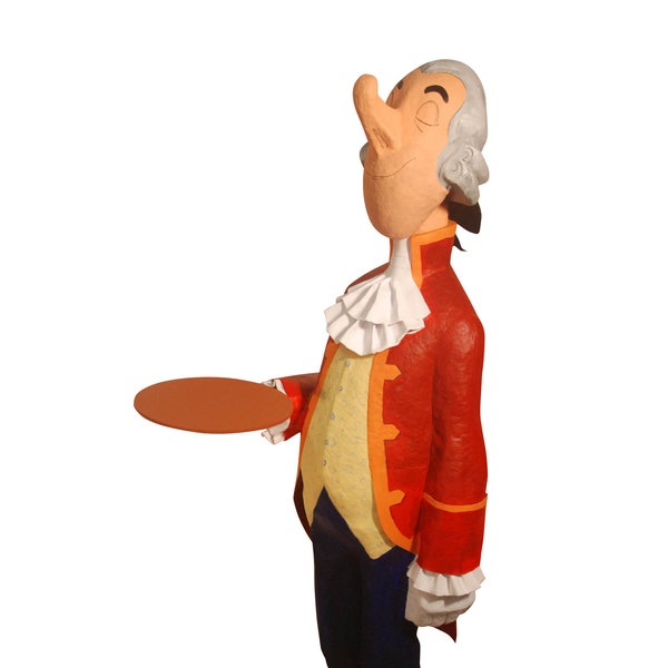 Wooden Butler Statue - Etsy