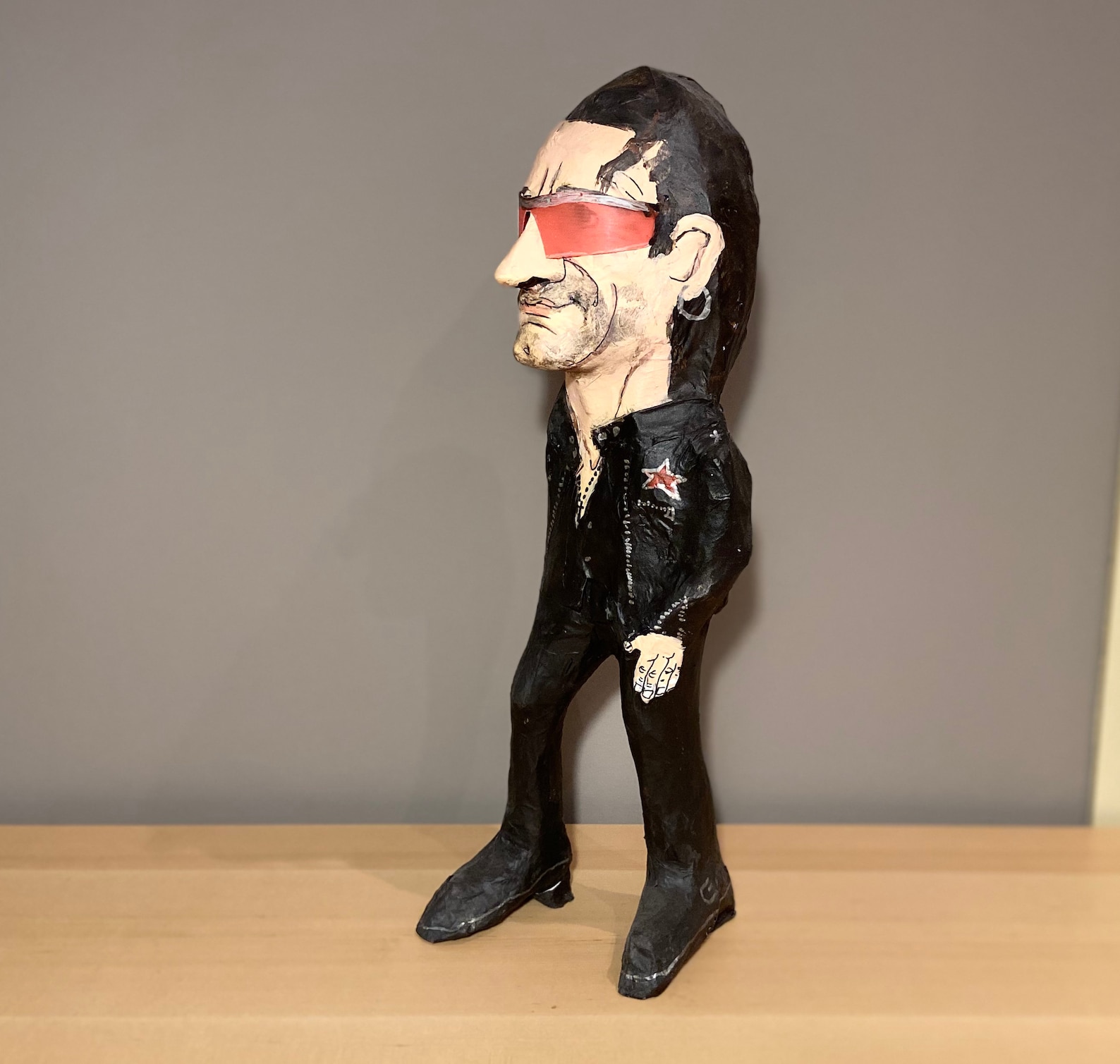Bono Sculpture Handmade Figure U2 Gift Paper Mache Doll - Etsy