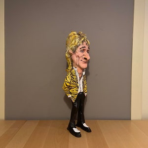 Rod Stewart Figure, Handmade Figurine, Paper Mache, Musician Gift ...