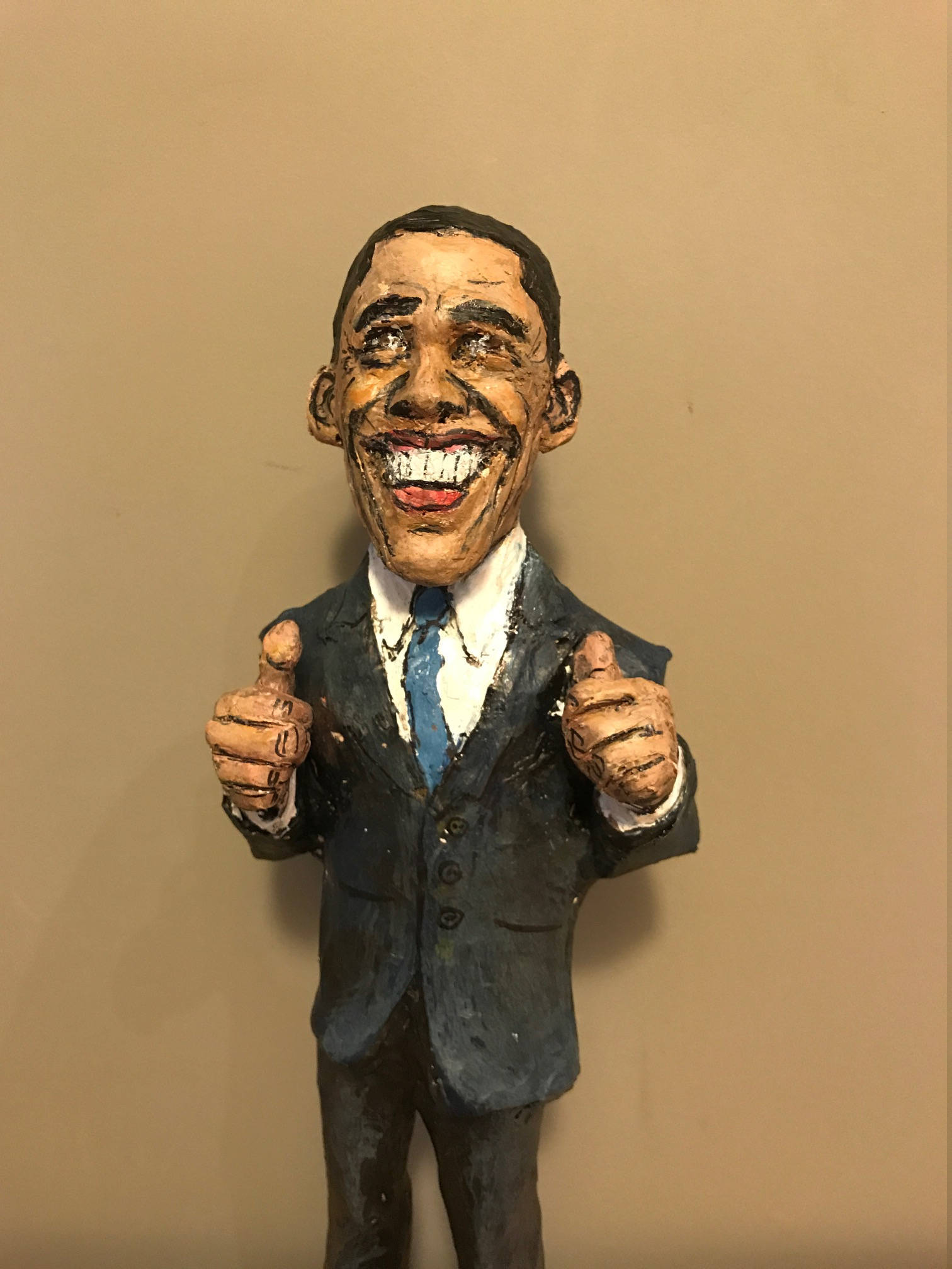 Barack Obama Sculpture, Handmade Paper Mache Figure - Etsy Sweden