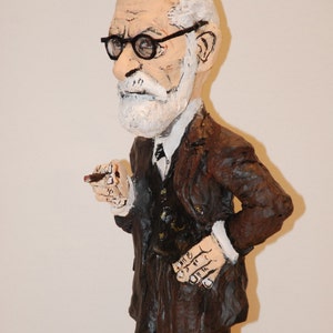 Sigmund Freud Art, Handmade Figurine, Freud Sculpture - Etsy