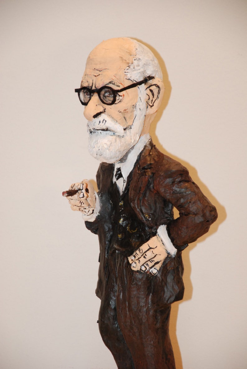 Sigmund Freud Art, Handmade Figurine, Freud Sculpture - Etsy