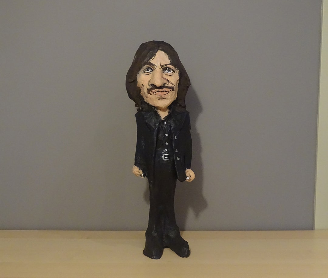 Ringo Star Sculpture, the Beatles Art, Handmade Sculpture, Ringo Star ...