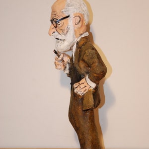 Sigmund Freud Sculpture, Handmade Figure, Gift for Psychiatrist and ...