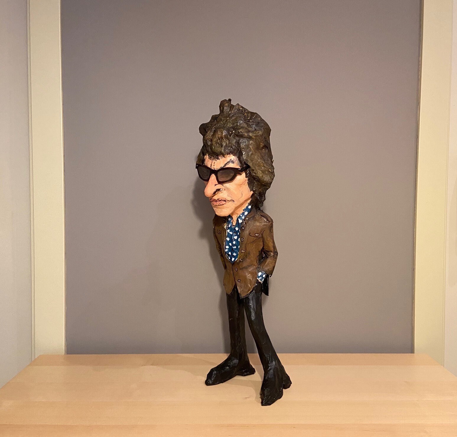 Bob Dylan, Paper Mache Figure, Bob Dylan Gift, Handmade Sculpture ...