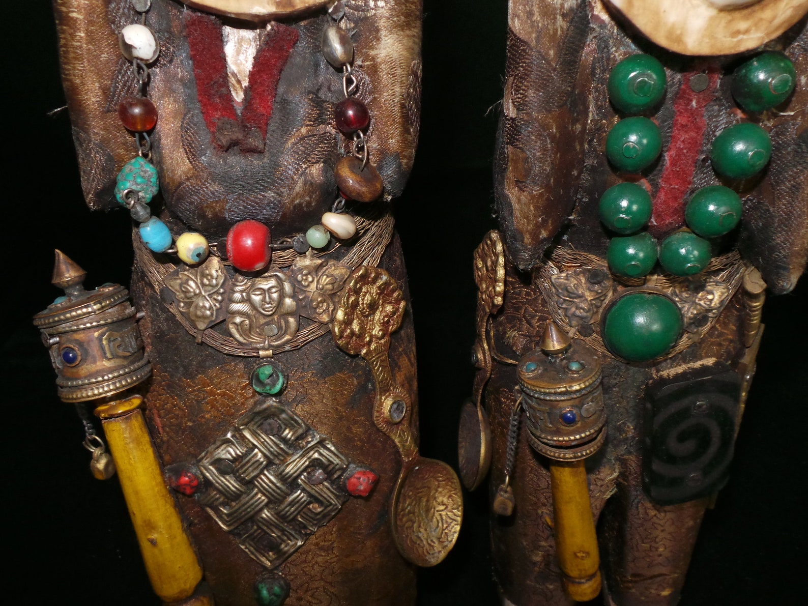 Old Pair of Nepal Handmade Male & Female Ethnic Costume Wooden | Etsy