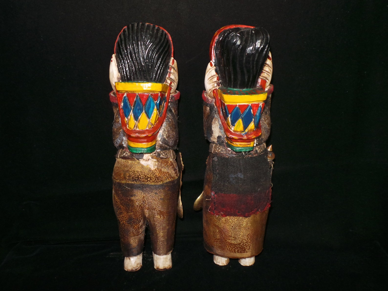 Old Pair of Nepal Handmade Male & Female Ethnic Costume Wooden - Etsy