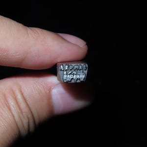 Nepal Tibet Buddhist Mantra Character Engraved Iron Stamp Tsa Tsa Mold ...