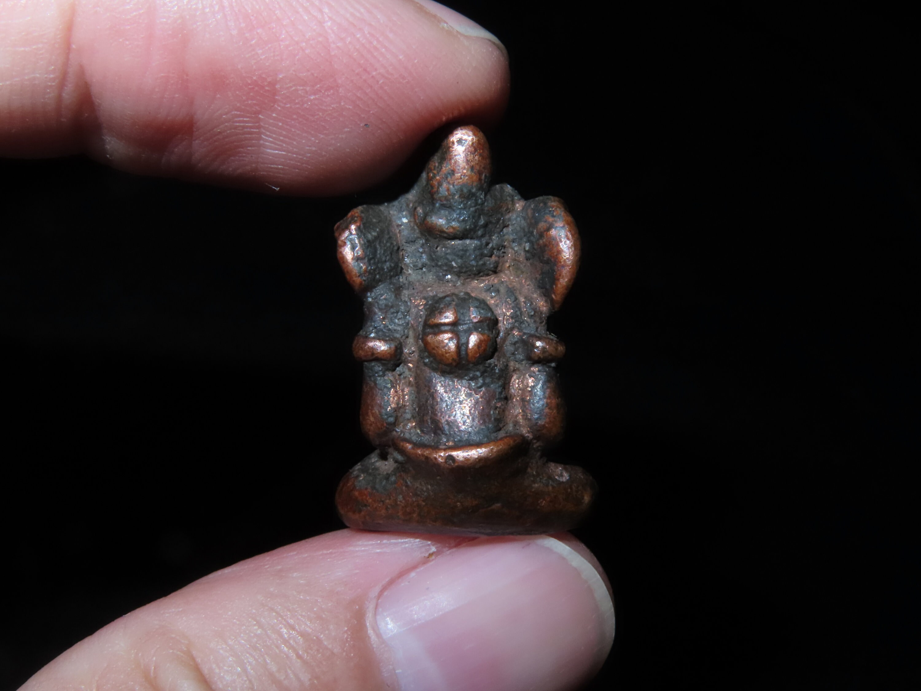 Thai Khmer Copper Seated Lord Ganesha Miniature Amulet Statue (r6) - Etsy