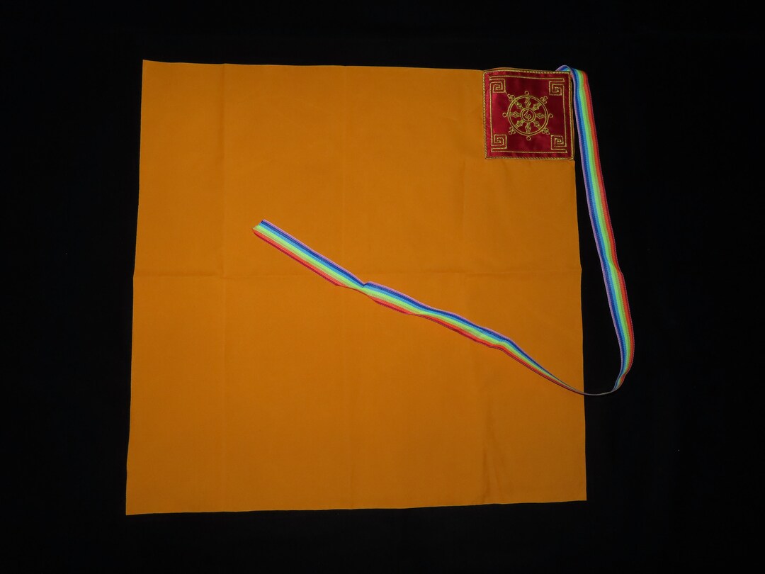 Nepal Tibet Buddhist Orange Color Dharma Wheel Image Mantras Book ...