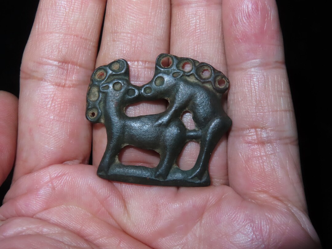 Nepal Tibet Buddhist Bronze Twins Deer Thogchag Talisman - Etsy