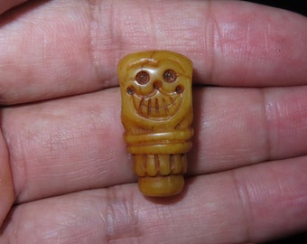 Nepal Tibet Buddhist Carved Yak Bone Citipati Skull Mala Prayer Guru ...