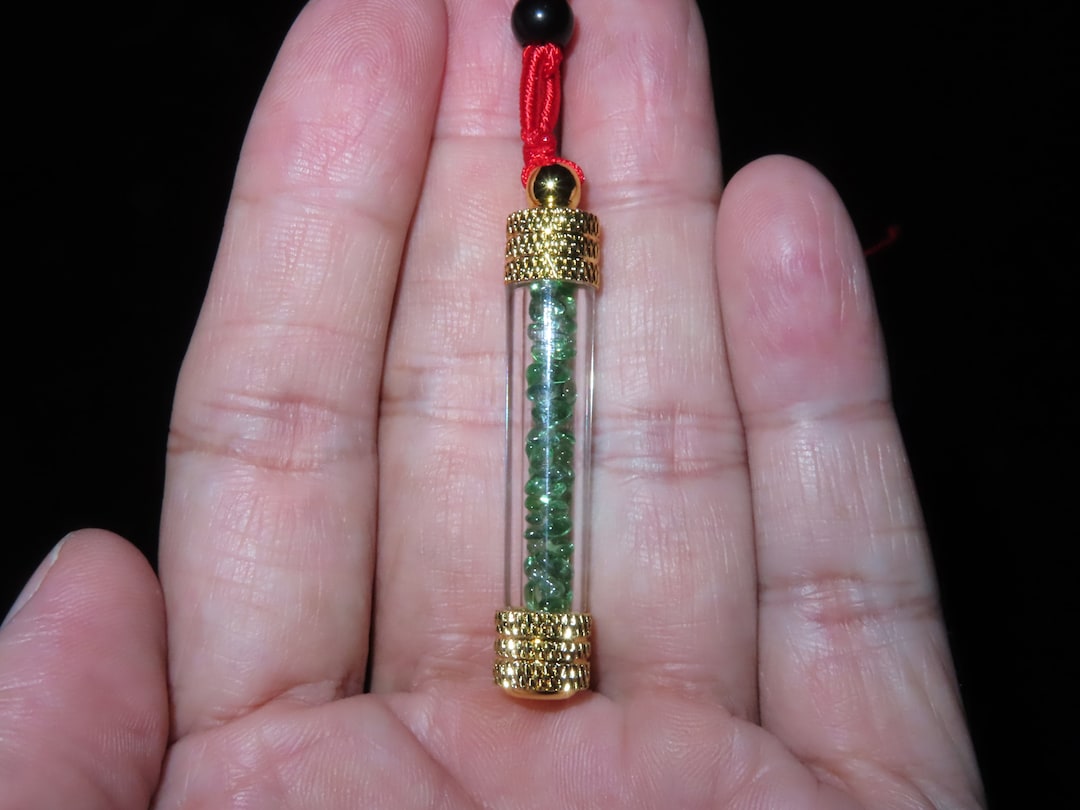 Nepal Tibet Buddhist Green Tara Light Green Sarira Relics Strong Sub ...