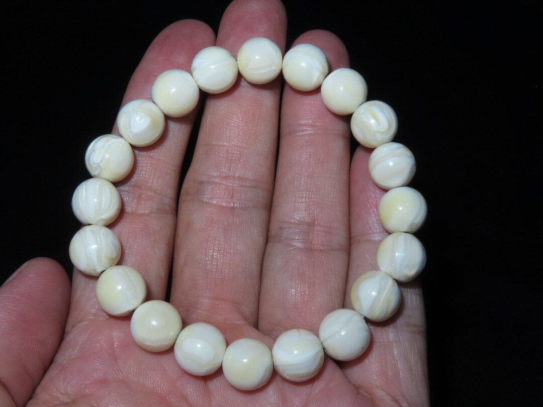 Nepal Tibet Buddhist Round Ivory Color Camel Tooth Talisman Beaded ...