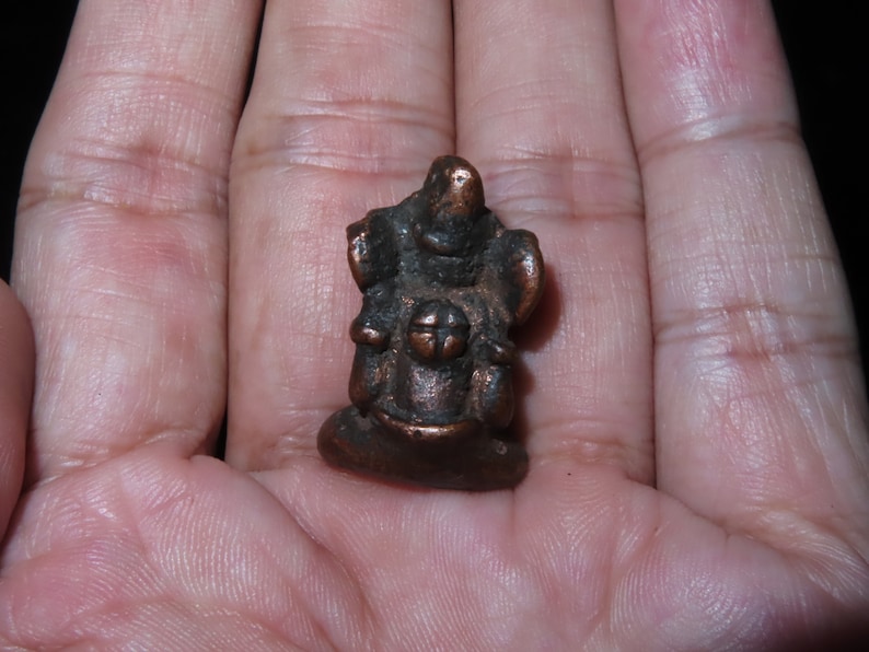 Thai Khmer Copper Seated Lord Ganesha Miniature Amulet Statue (r6) - Etsy