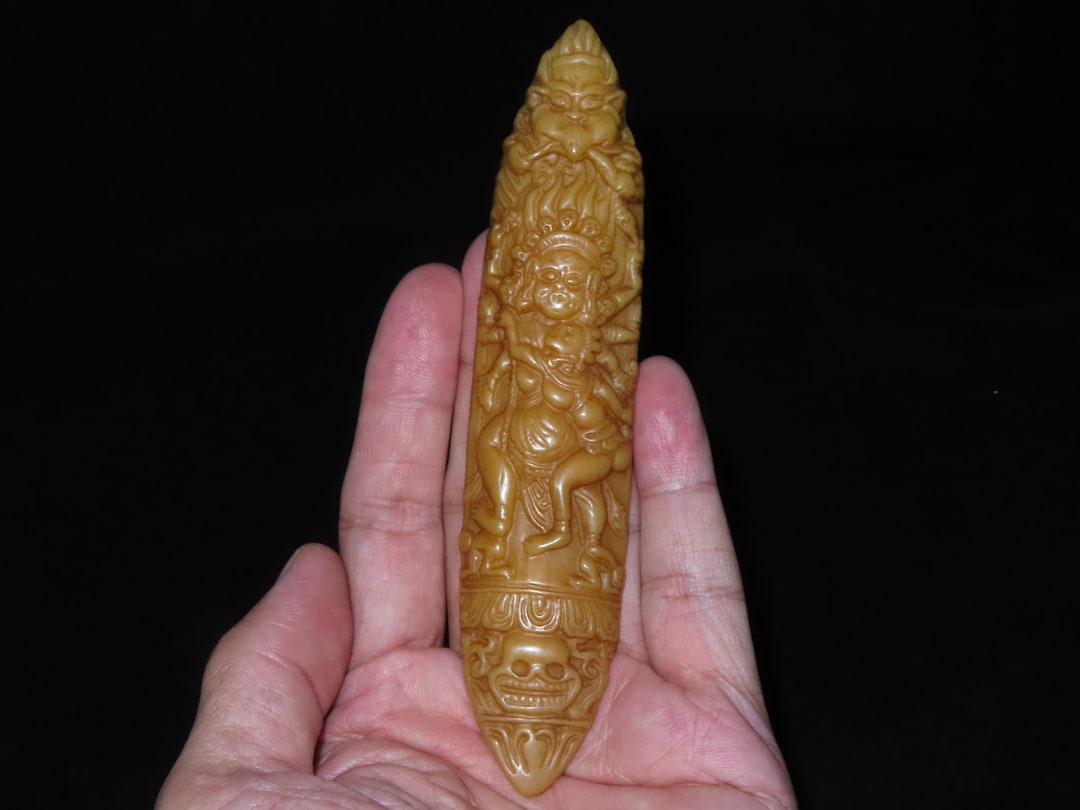 Nepal Tibet Buddhist Yak Bone 6-armed Mahakhala Yab Yum Bone - Etsy