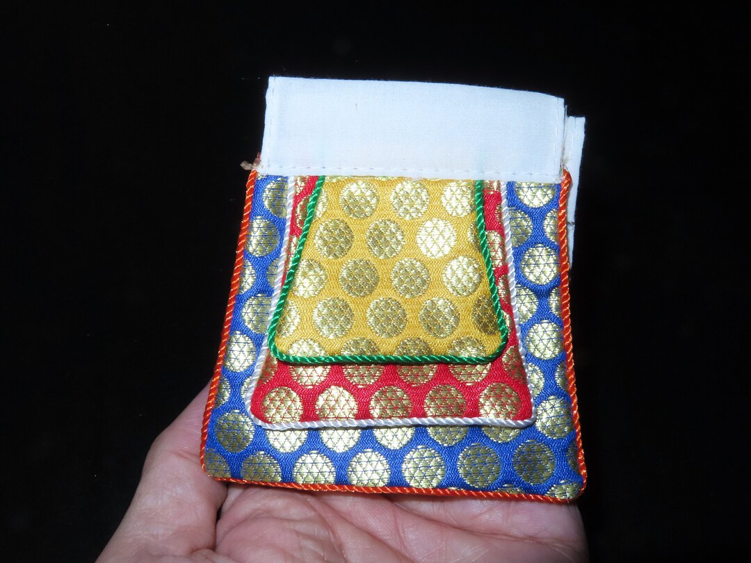 Nepal Tibet Buddhist Mantras Book Embroidery Lebel Bookmark Cloth (c2 ...