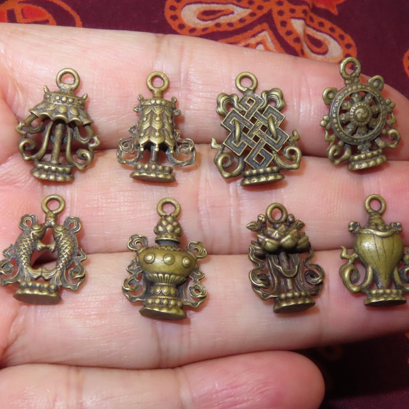 Auspicious Symbols Charms - Etsy