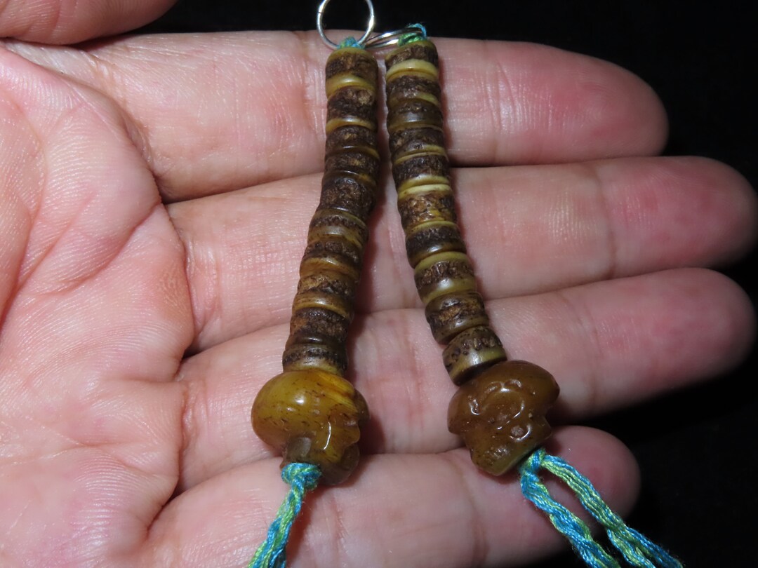 Nepal Tibet Buddhist Yak Bone Kapala Bone Mala Prayer Counters Ornament ...