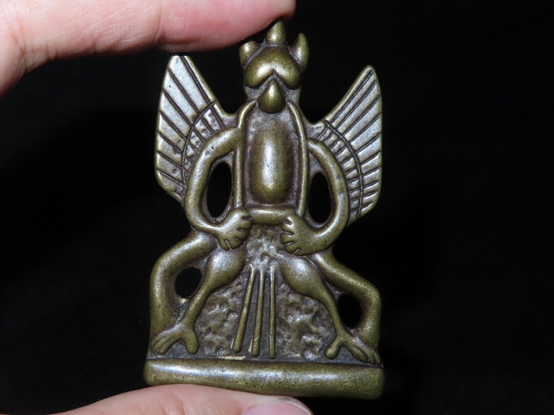 Nepal Tibet Buddhist Copper Garuda Suparna Thogchag Talisman Pendant ...