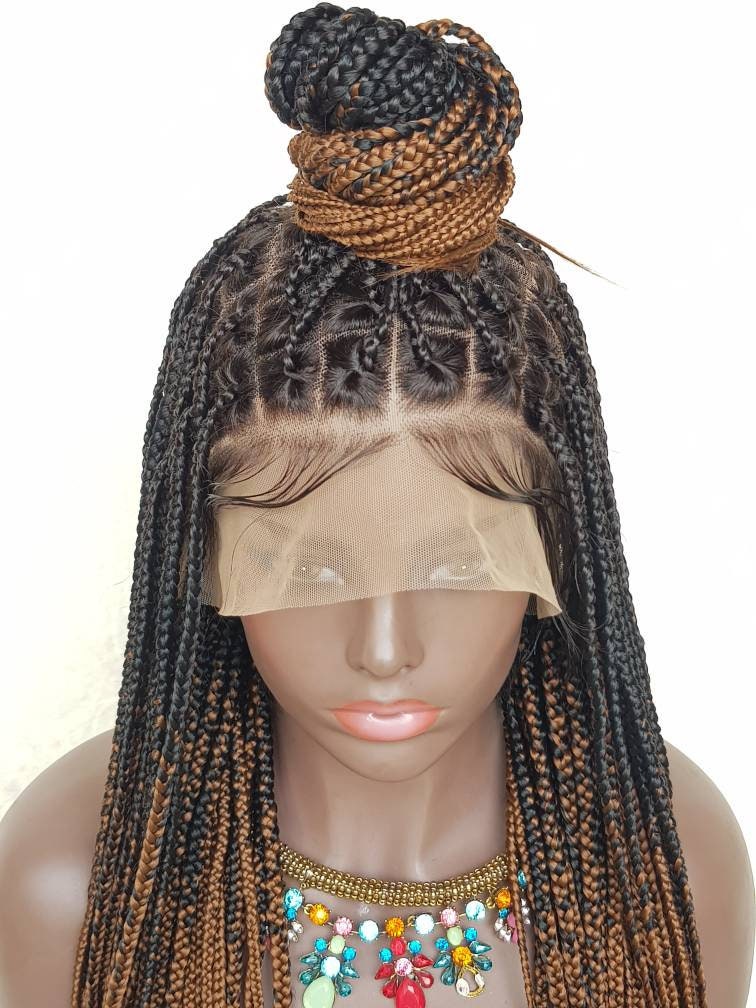 Brown Medium Box Braids