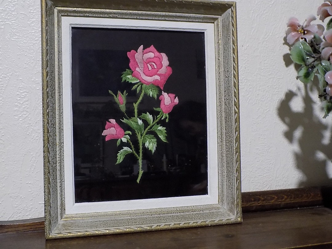 Old Embroidery, Framed, Handmade Embroidery, Vintage Frame, Decorative ...