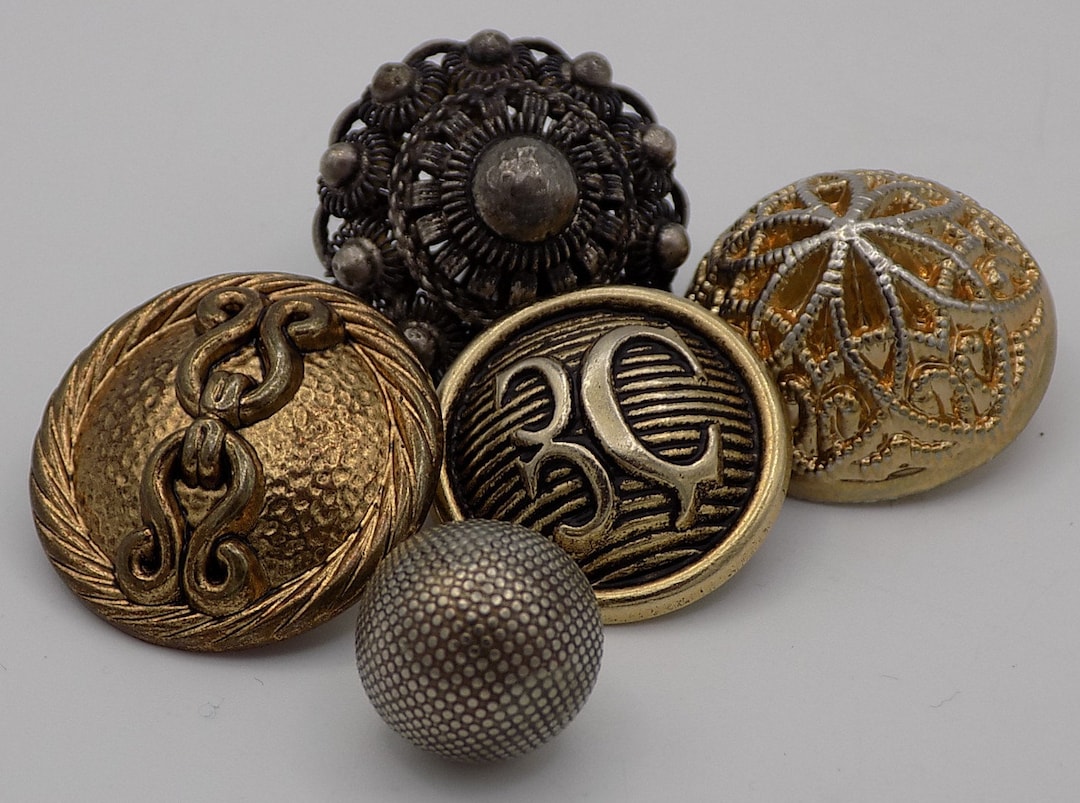 Lot of 5 Very Rare Buttons, Vintage Buttons, Authentic Buttons ...